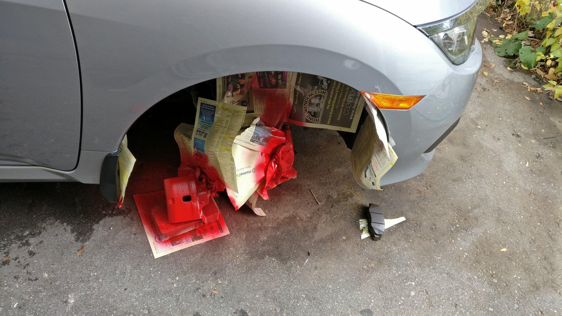 Painted red brake calipers | 2016+ Honda Civic Forum (10th Gen) - Type ...