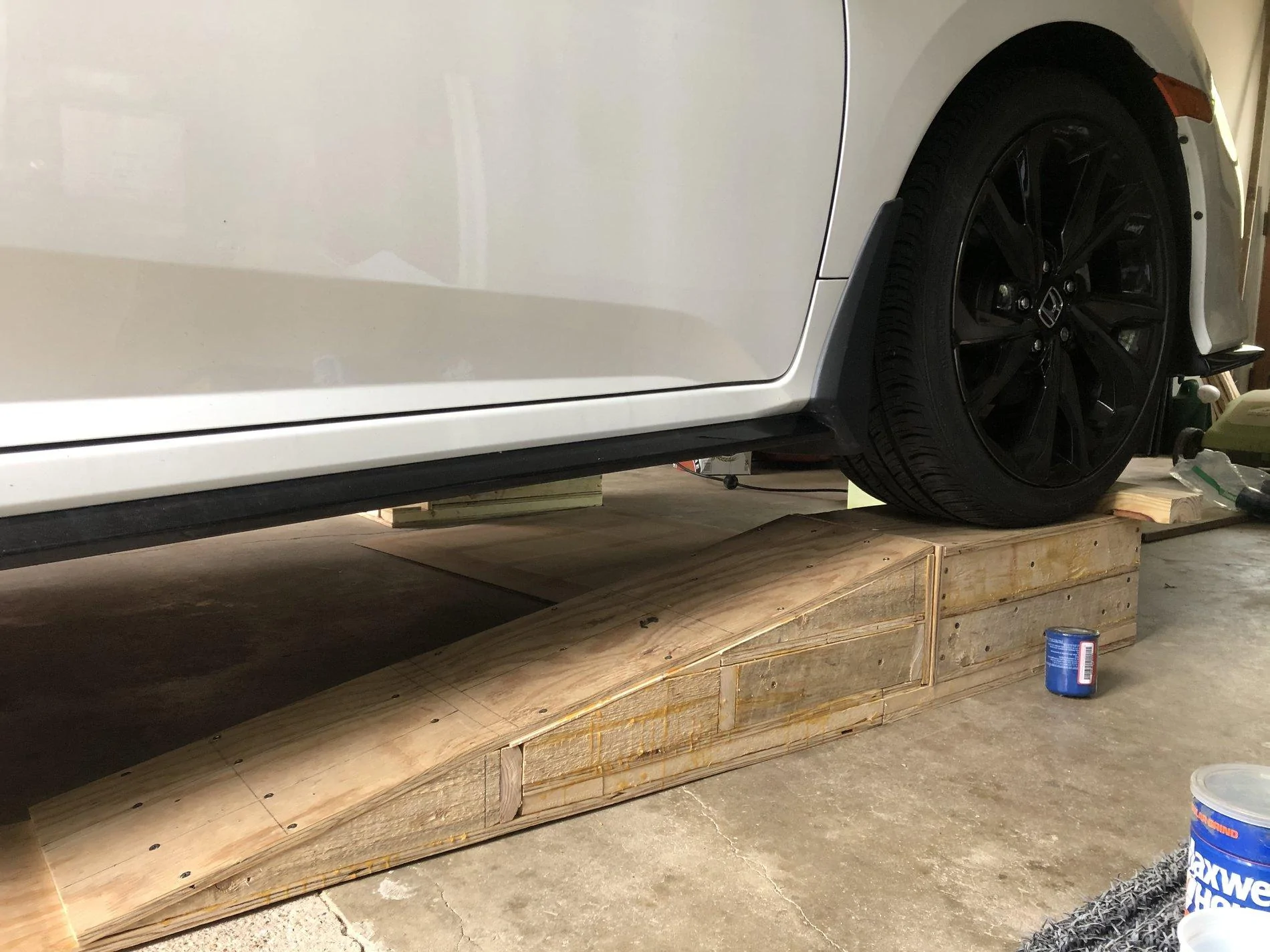 DIY low profile ramps using scrap lumber - & strong enough for a Jeep ...