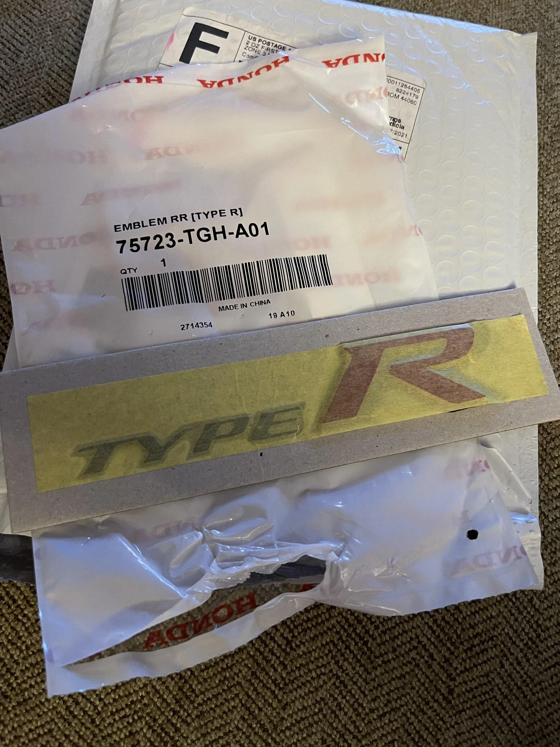Maryland - Type R rear emblem | 2016+ Honda Civic Forum (10th Gen ...