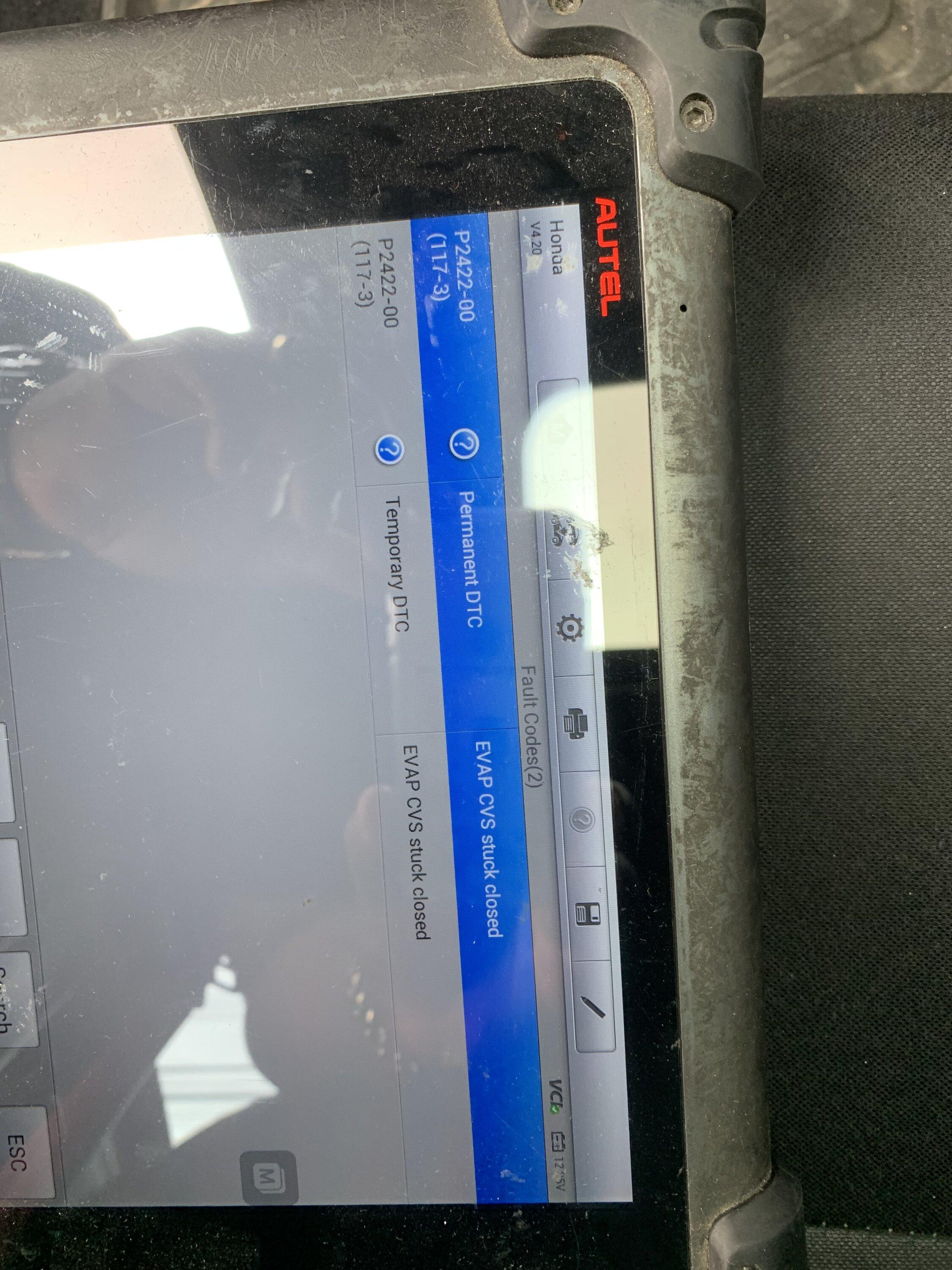 P2422 - EVAP CVS STUCK CLOSED | 2016+ Honda Civic Forum (10th Gen ...