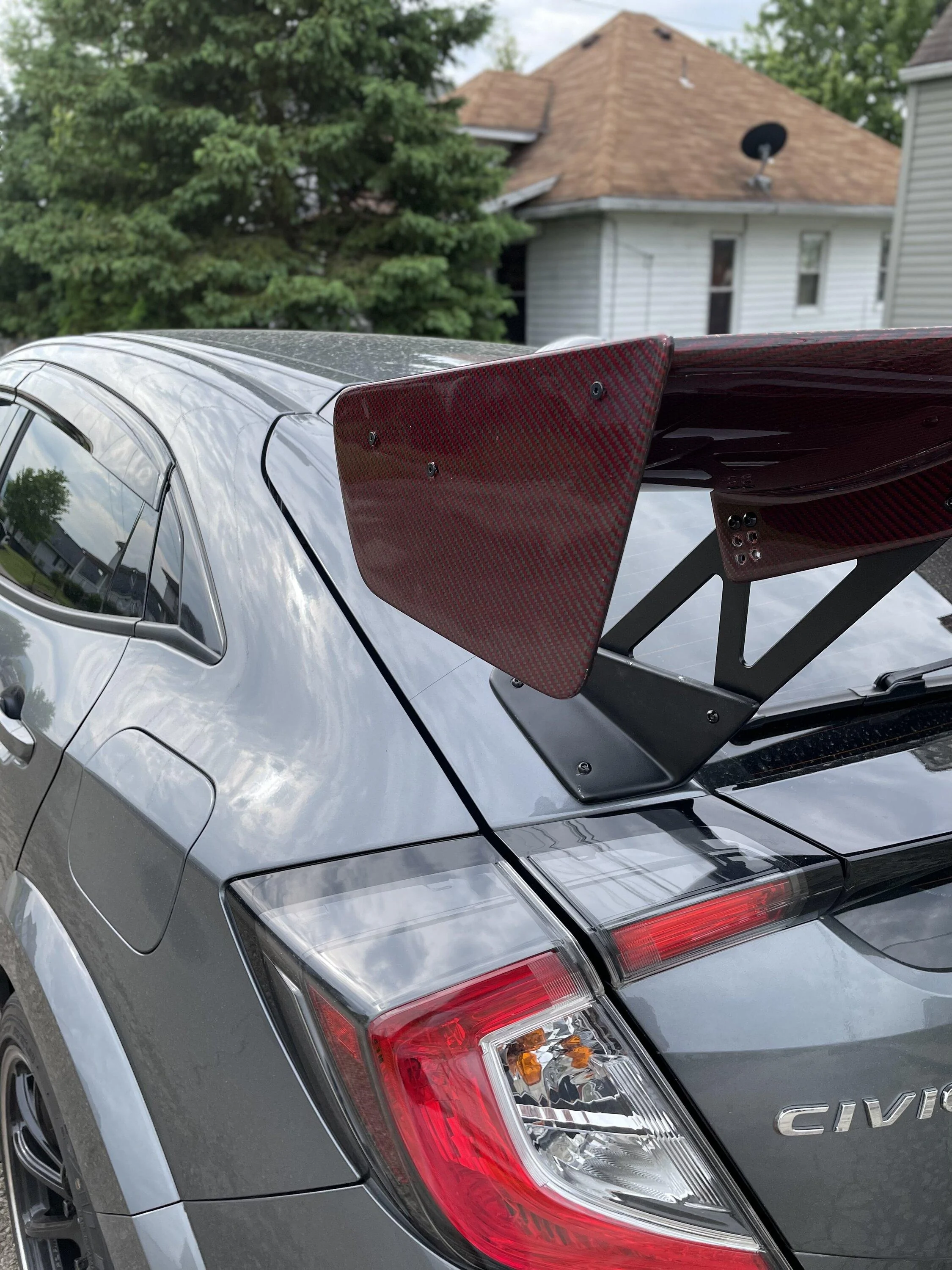 Pennsylvania - Red Carbon Voltex Style Type 2 Wing | 2016+ Honda Civic ...