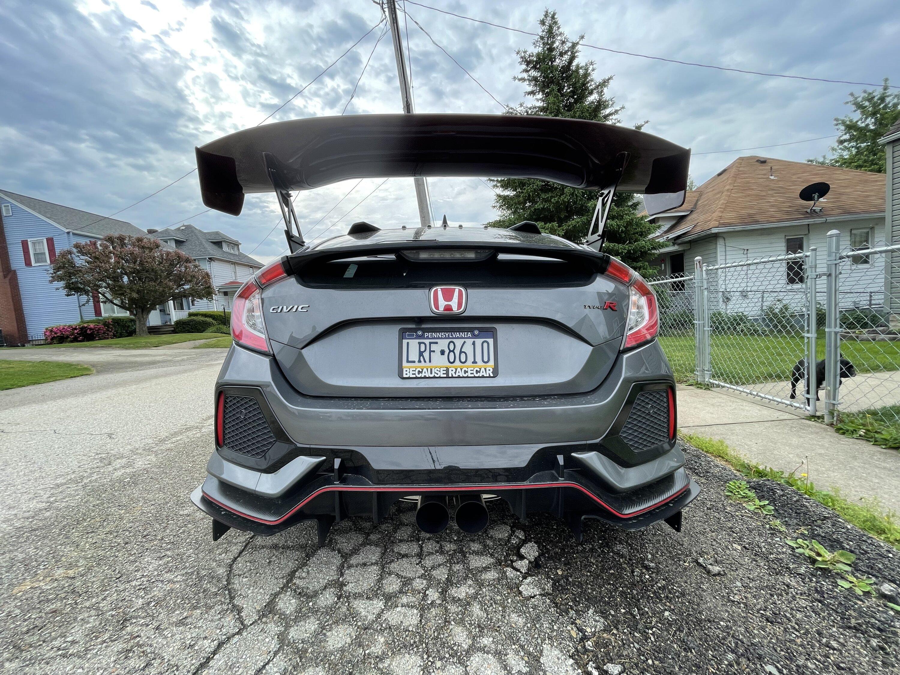 Pennsylvania - Red Carbon Voltex Style Type 2 Wing | 2016+ Honda Civic ...