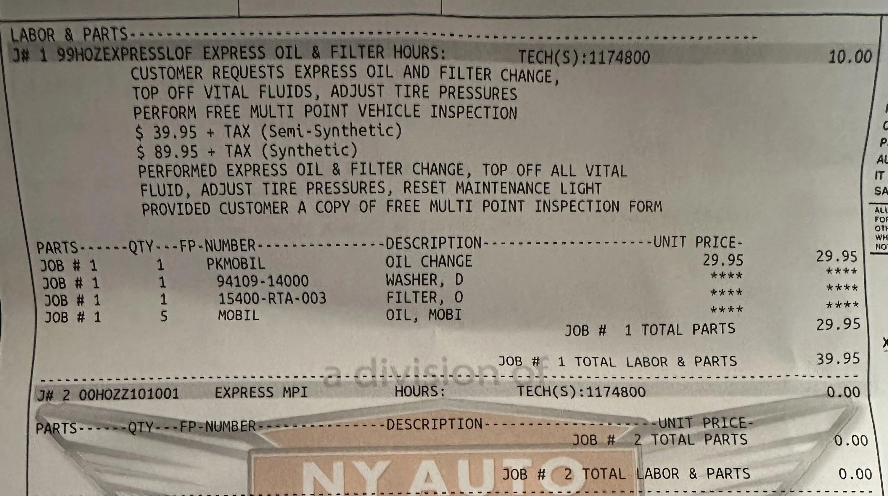 Cost Of Oil Change At Honda Dealership