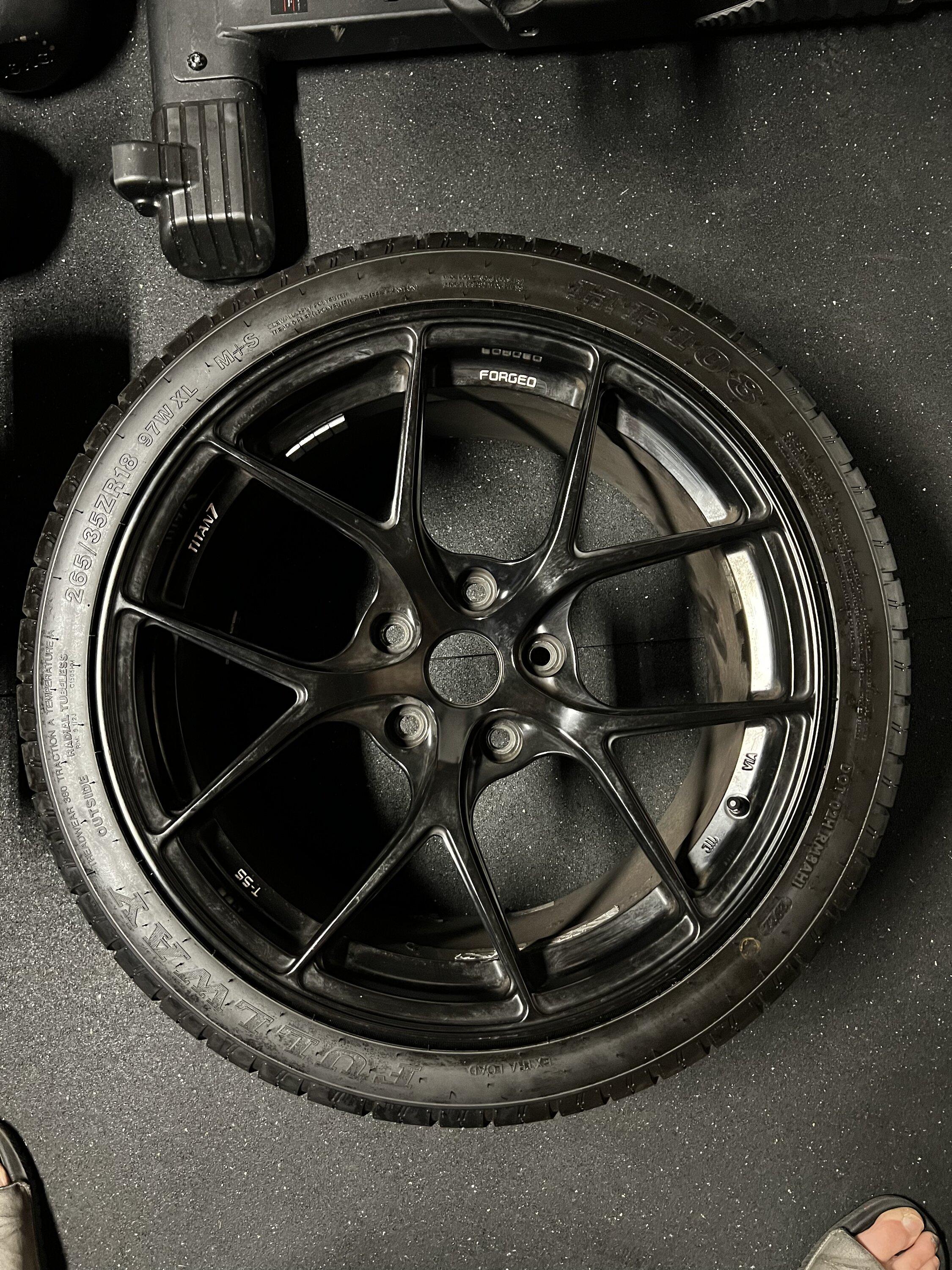 California - FS: Titan 7 ts5 black with tires | 2016+ Honda Civic Forum ...