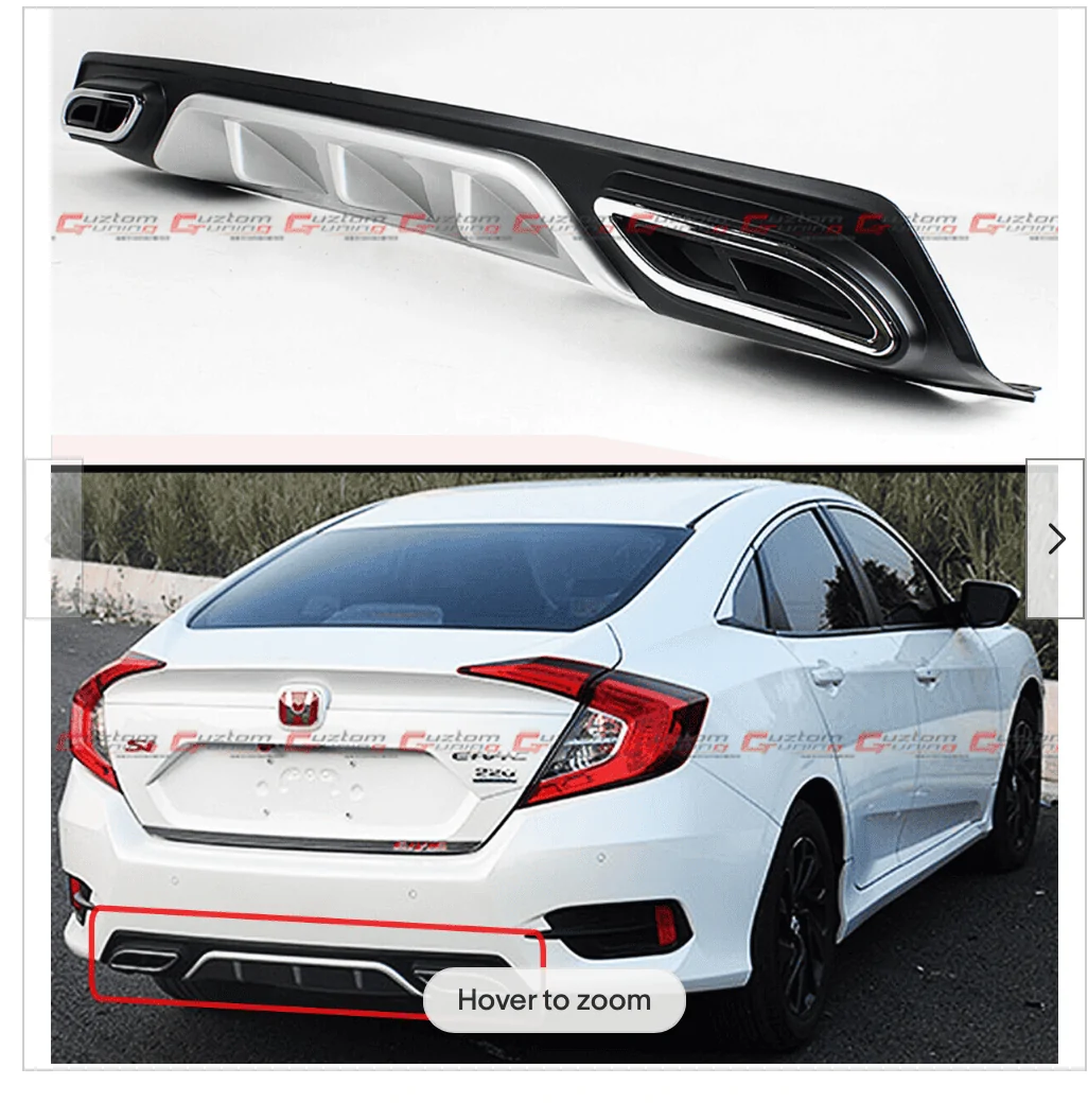 Rear Diffuser with single exit exhaust, preferably on right side | 2016 ...
