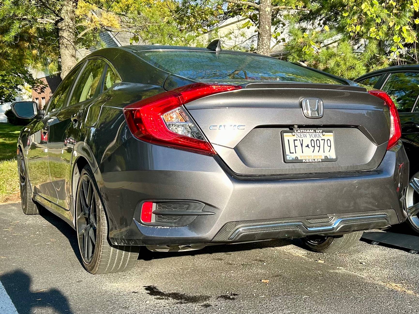 Civic Sedan rear diffuser with no exhaust cut out. | 2016+ Honda Civic ...