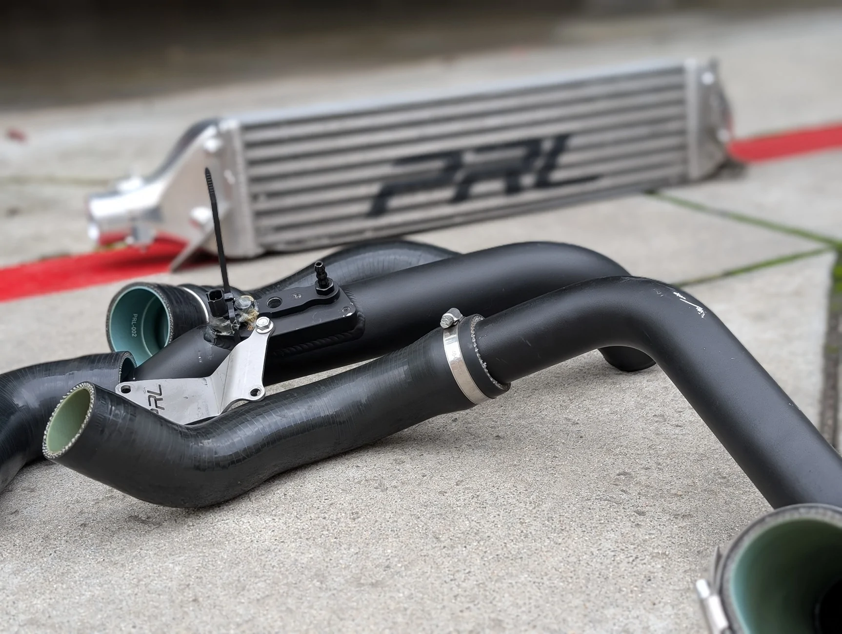 California - PRL Intercooler & Charge Pipes, PRl Titanium Inlet pipe ...