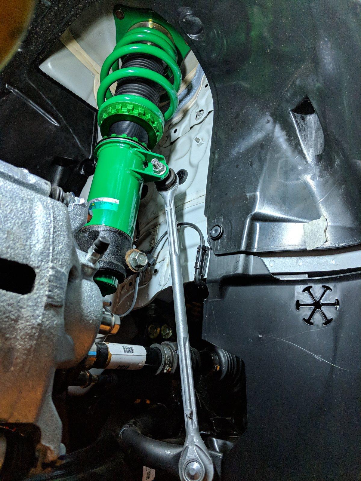 Installed Teinz Flex Z coilovers. | 2016+ Honda Civic Forum (10th Gen ...